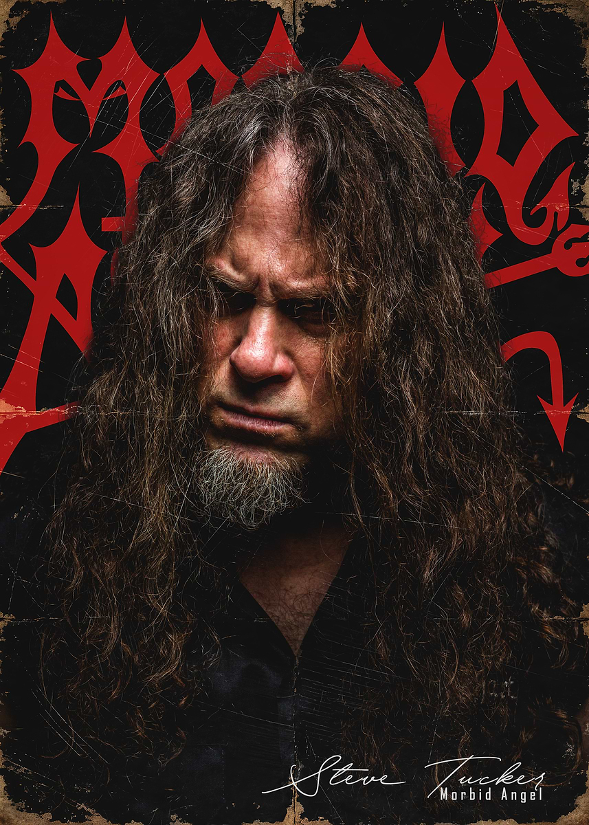 'Steve Tucker Morbid Angel Portrait' Poster, picture, metal print ...