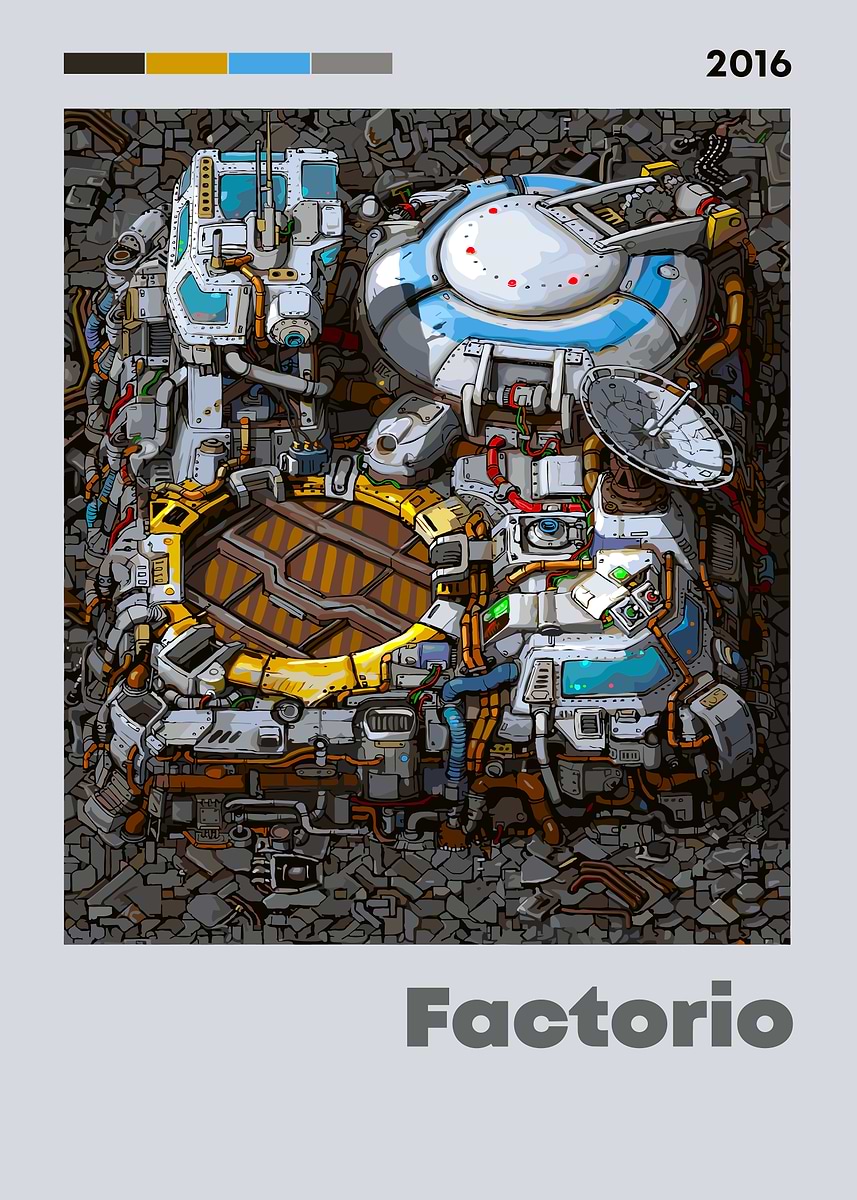 'Factorio Game Art' Poster, picture, metal print, paint by waloopa ...