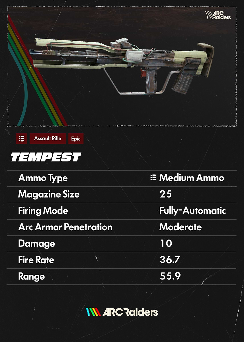 'Tempest Assault Rifle Stats' Poster, picture, metal print, paint by Ar ...