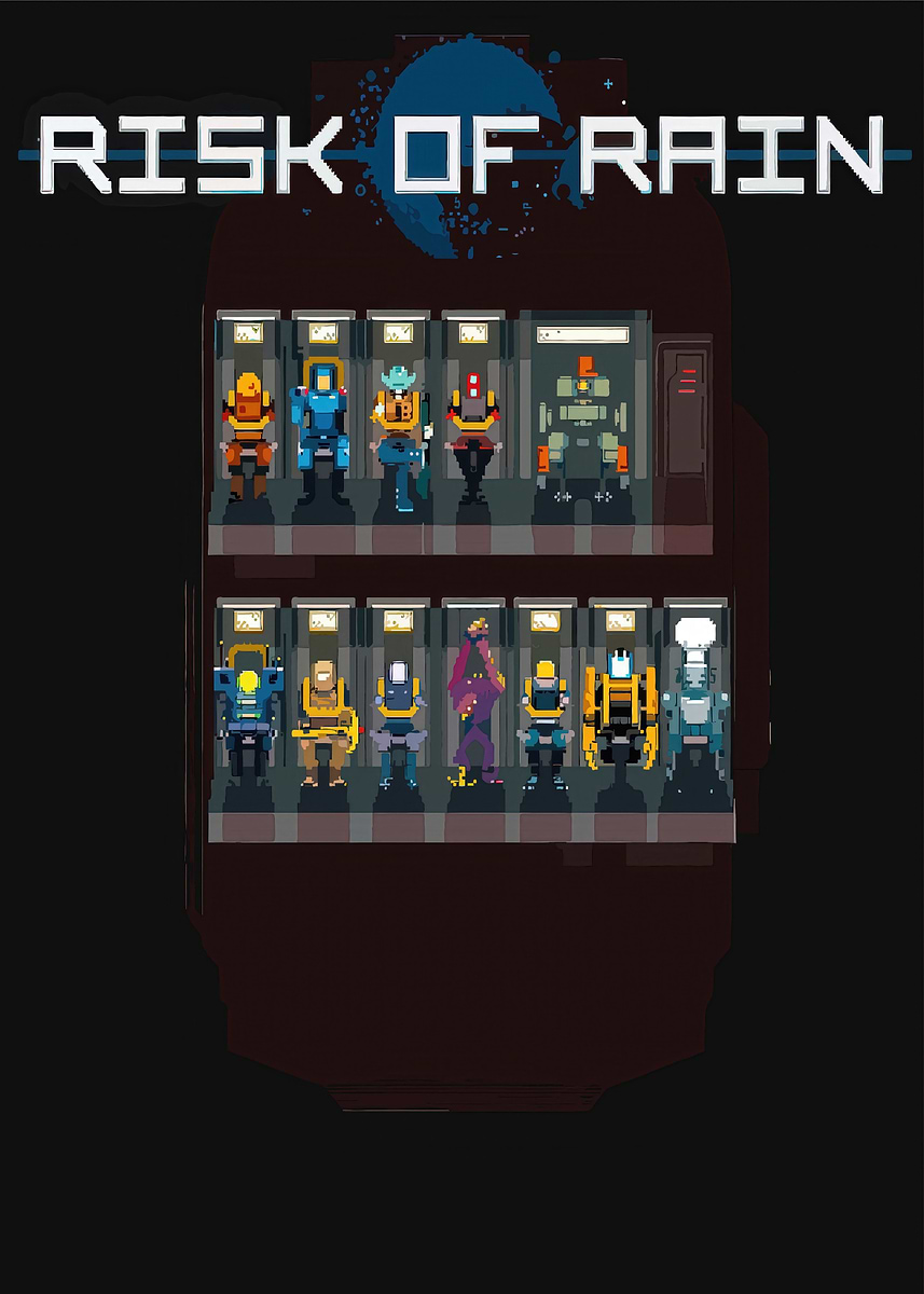 'Risk of Rain Characters' Poster, picture, metal print, paint by kudus ...