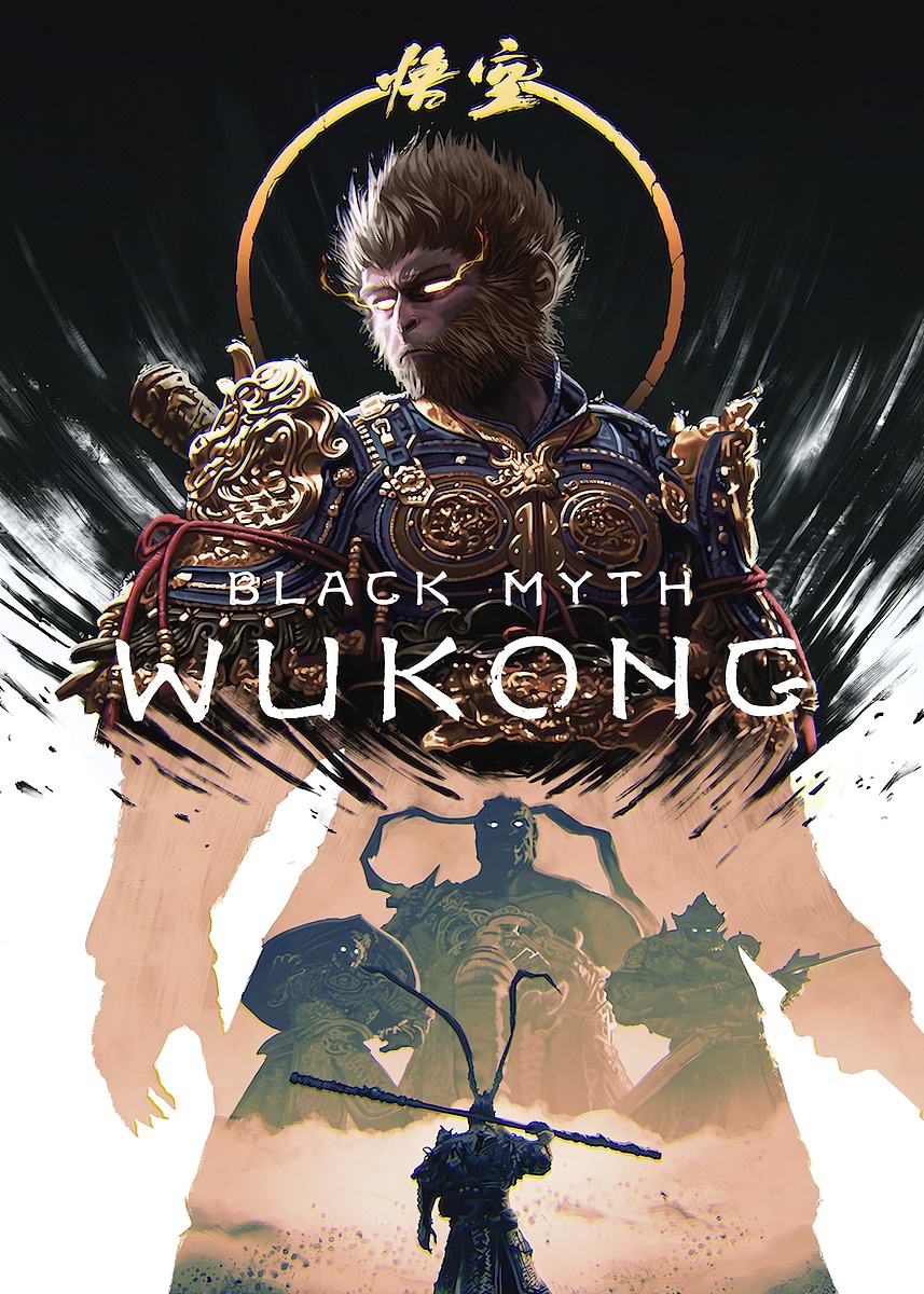 'Black Myth Wukong Game Art' Poster, picture, metal print, paint by ...