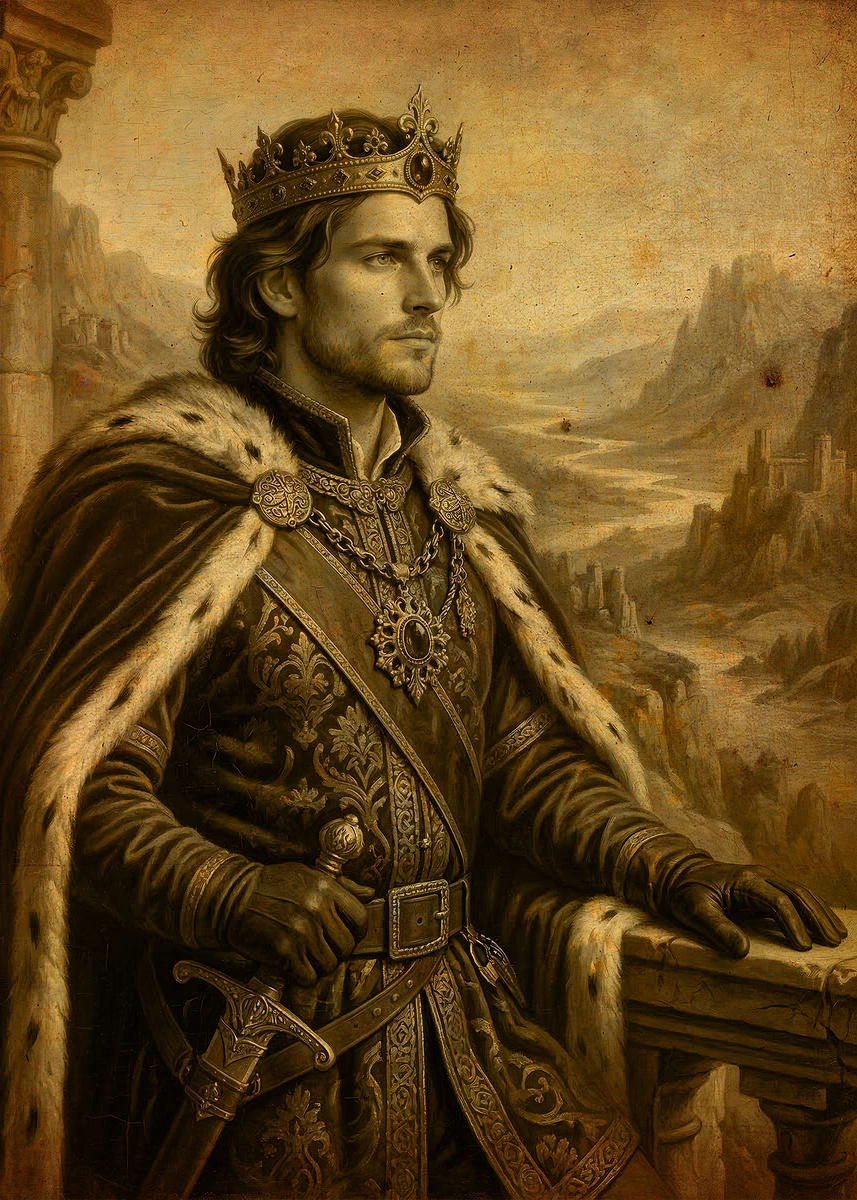 'King in Royal Attire' Poster, picture, metal print, paint by Art ...