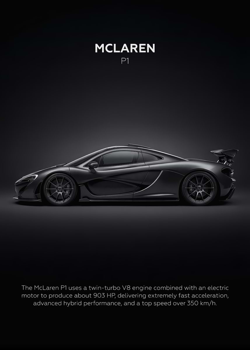 'McLaren P1 Car' Poster, picture, metal print, paint by Illust Artz ...