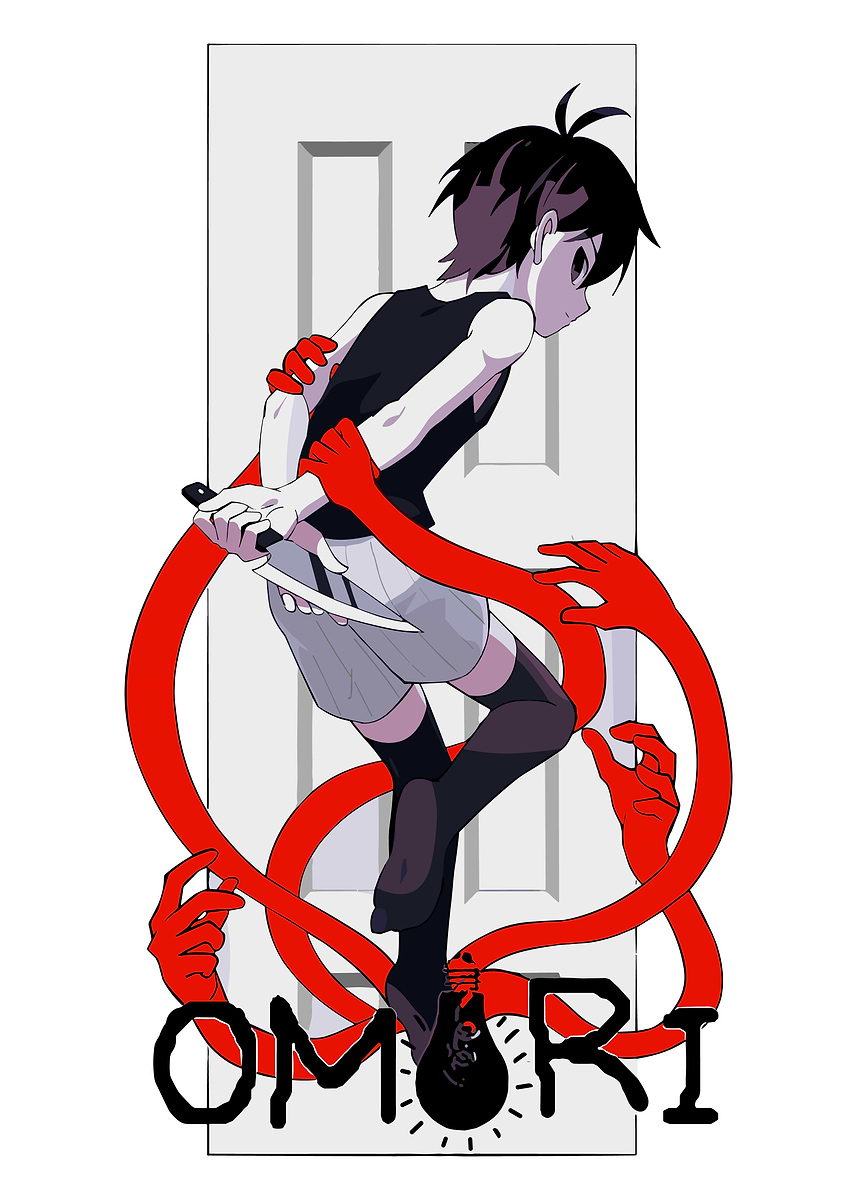 'Omori Game Art with Knife and Red Hands' Poster, picture, metal print ...