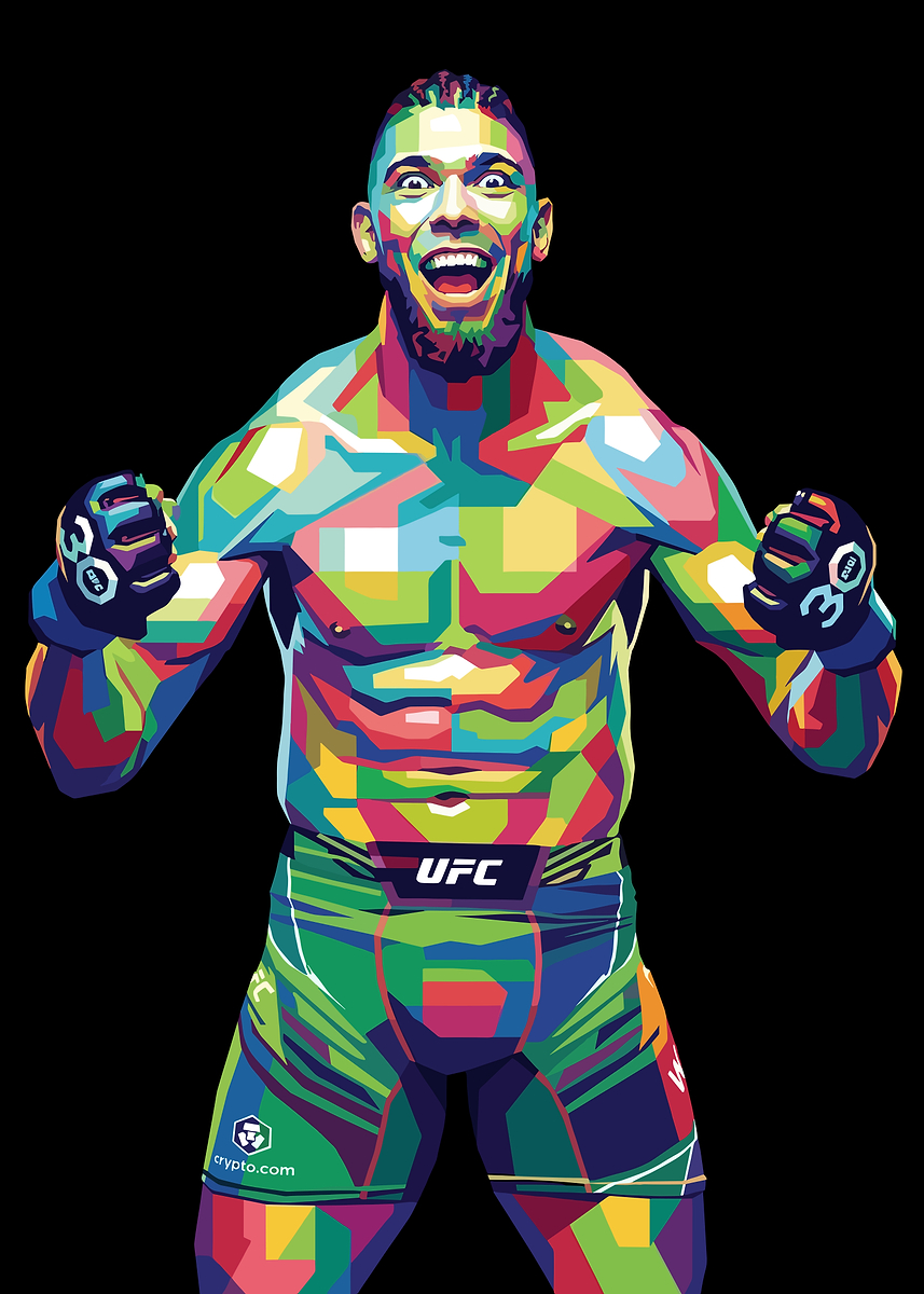 'UFC Fighter in Pop Art Style' Poster, picture, metal print, paint by ...