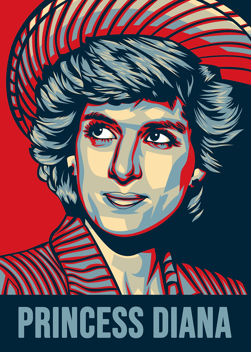 'Princess Diana Hope Poster' Poster, picture, metal print, paint by SKY ...