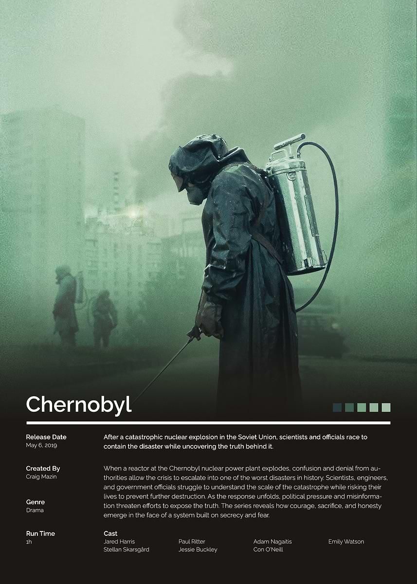 'Chernobyl TV Show Poster' Poster, picture, metal print, paint by Five ...