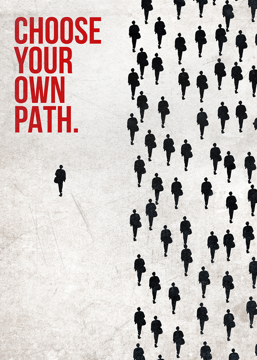 'Inspirational Poster – “Choose Your Own Path” Motivational Wall Art ...