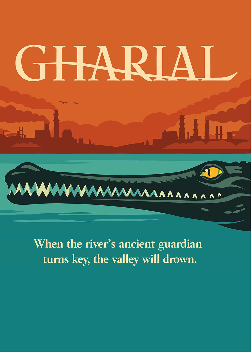 'Gharial Guardian' Poster, picture, metal print, paint by Obinna ...