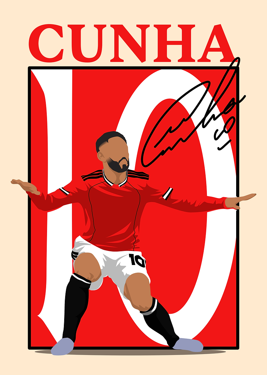 'Matheus Cunha Football Art' Poster, picture, metal print, paint by ...