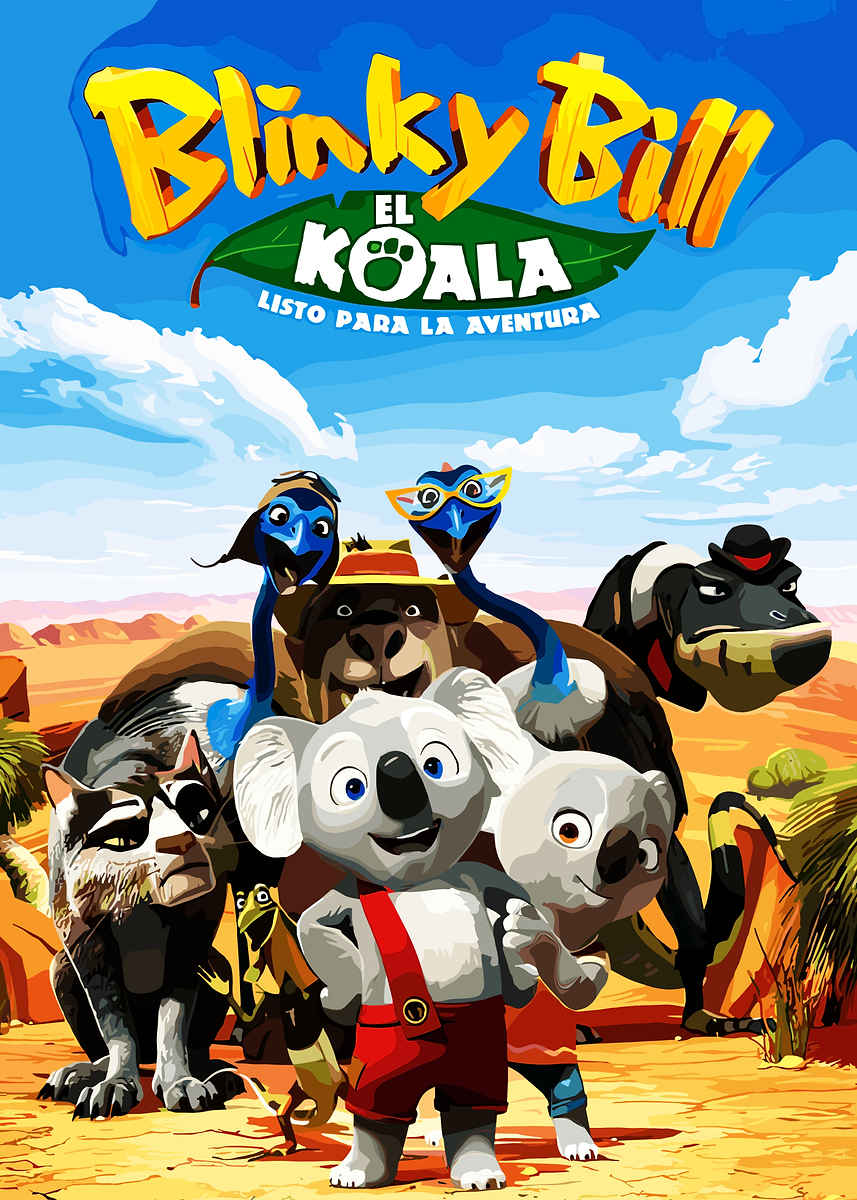 'Blinky Bill El Koala Movie Poster' Poster, picture, metal print, paint ...