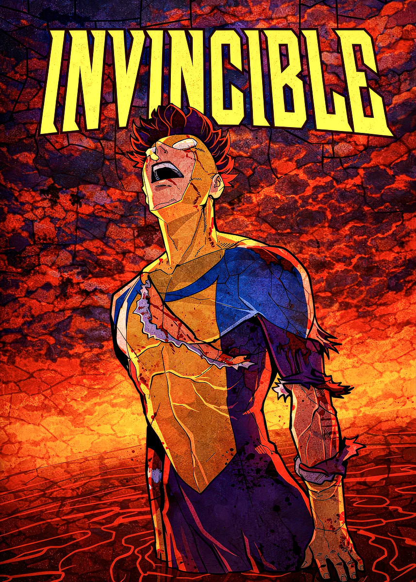 'Invincible in a fiery landscape' Poster, picture, metal print, paint ...