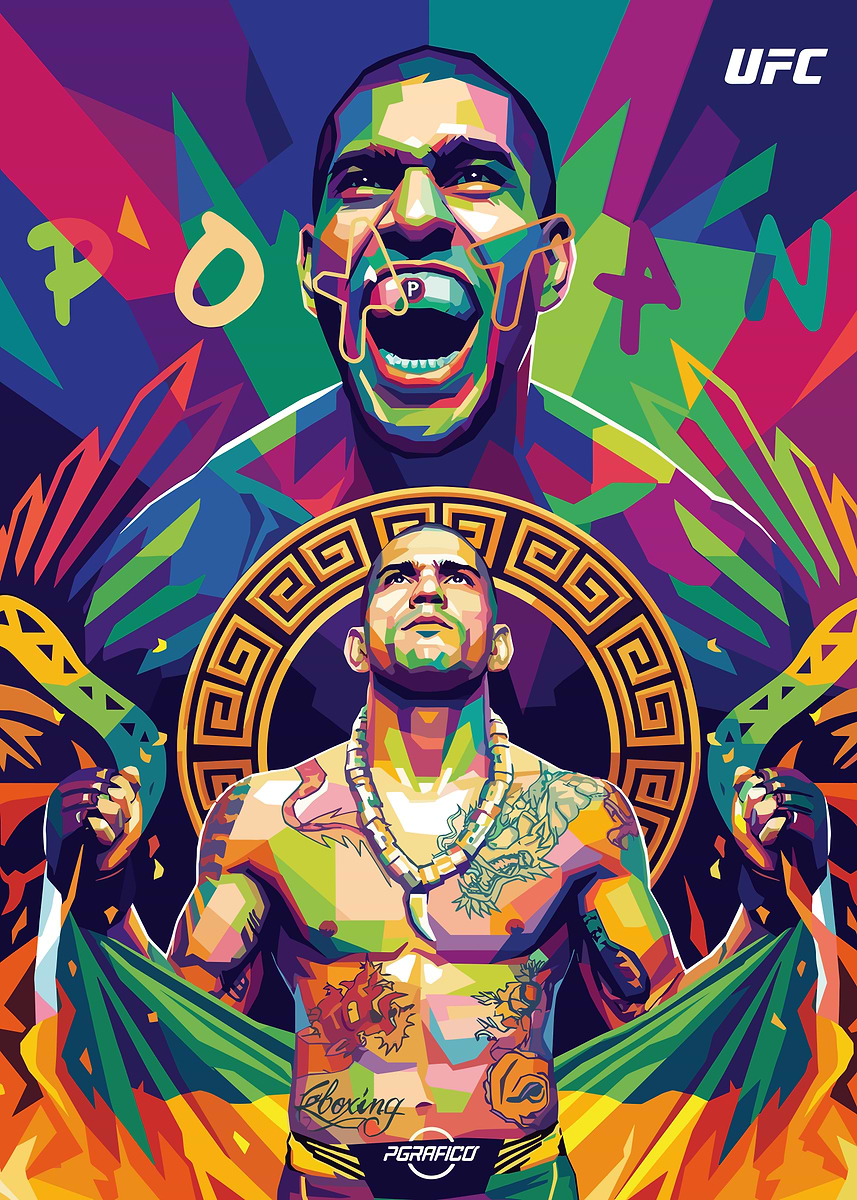 'Alex Pereira UFC Pop Art' Poster, picture, metal print, paint by Anak ...
