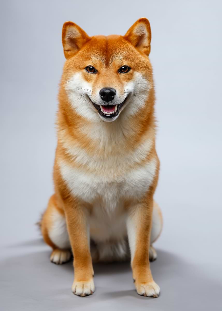 'Shiba Inu Dog Smiling' Poster, picture, metal print, paint by michael ...