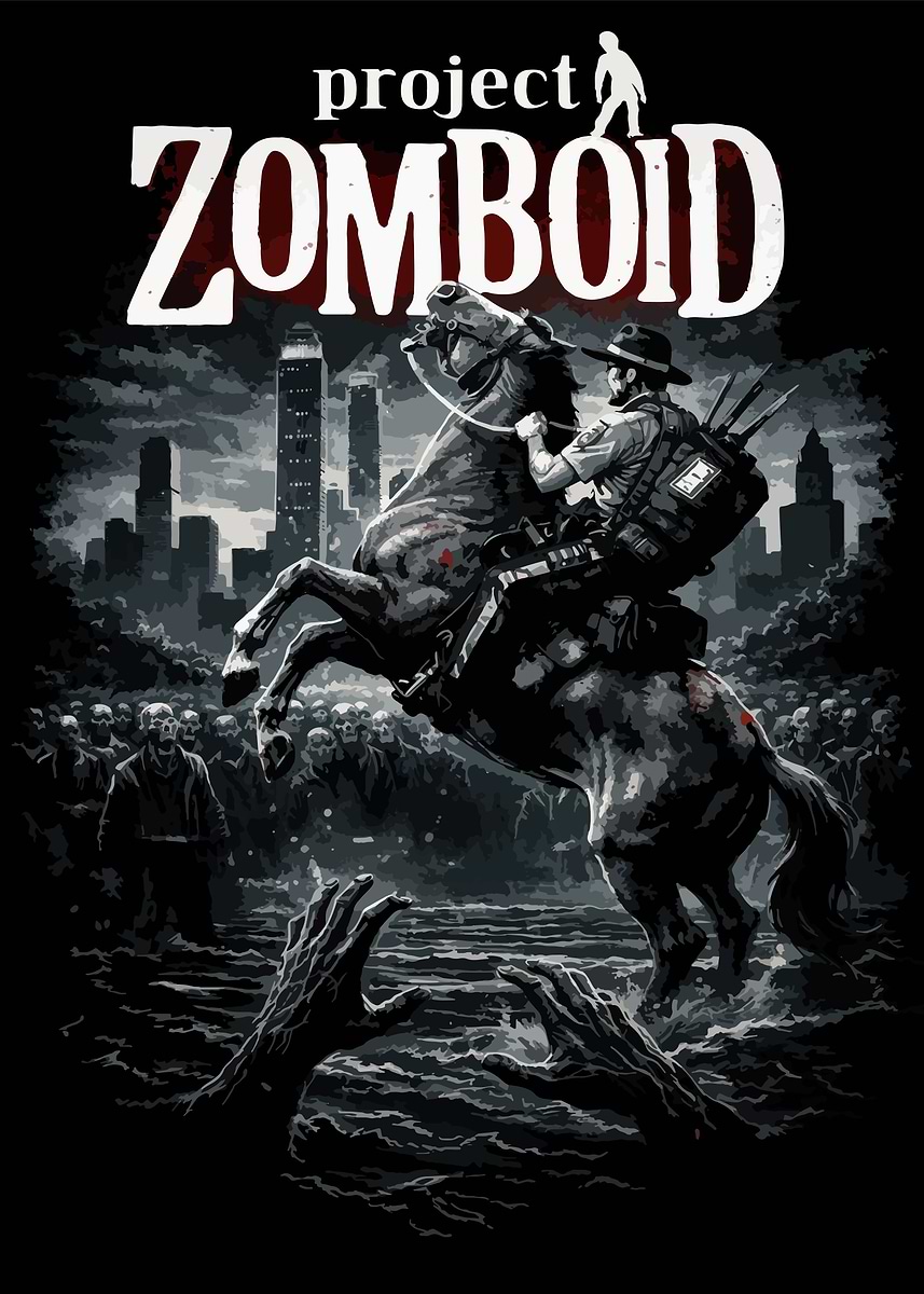 'Project Zomboid Zombie Apocalypse Art' Poster, picture, metal print ...