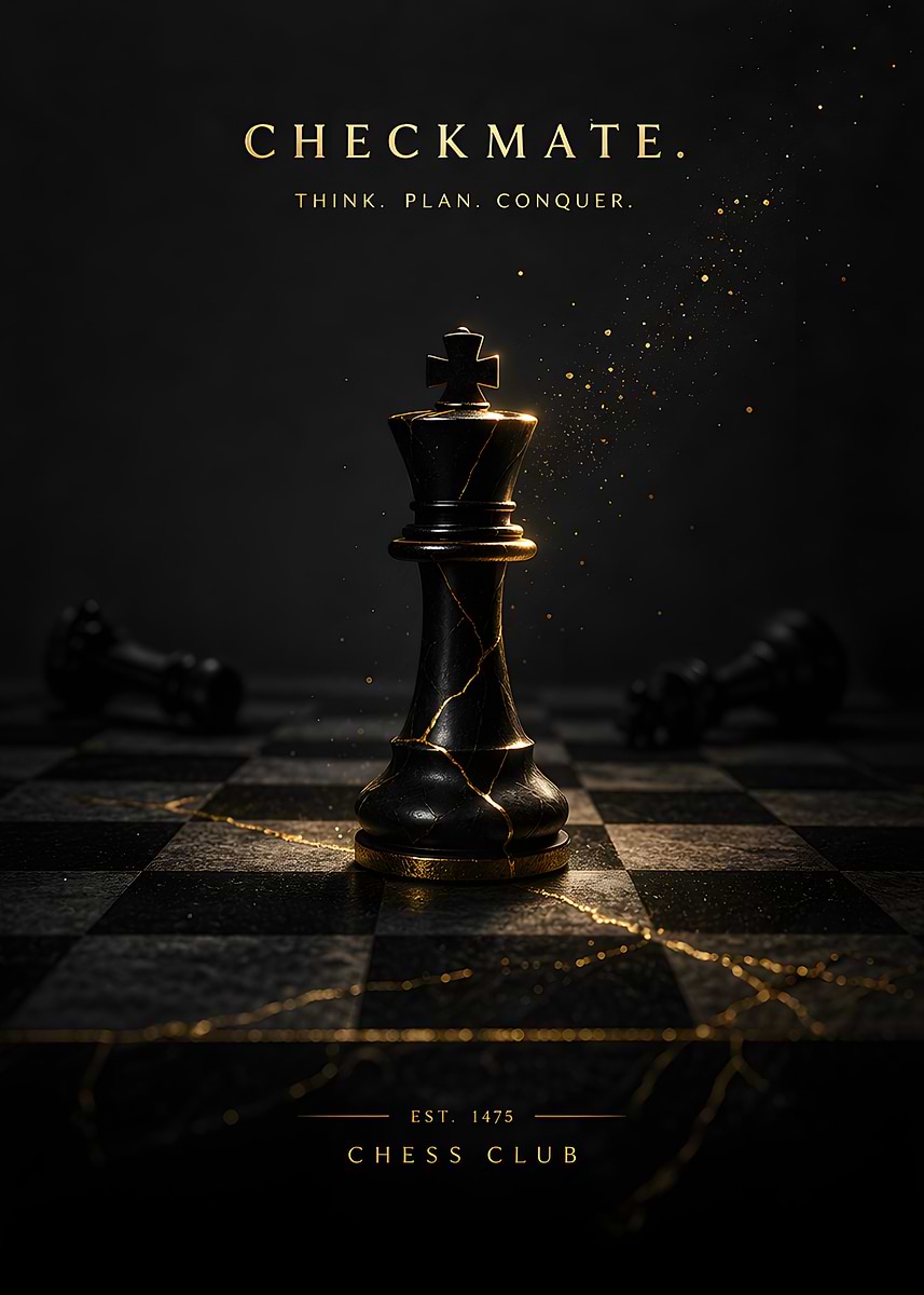 'Checkmate Chess Club' Poster, picture, metal print, paint by Brice ...