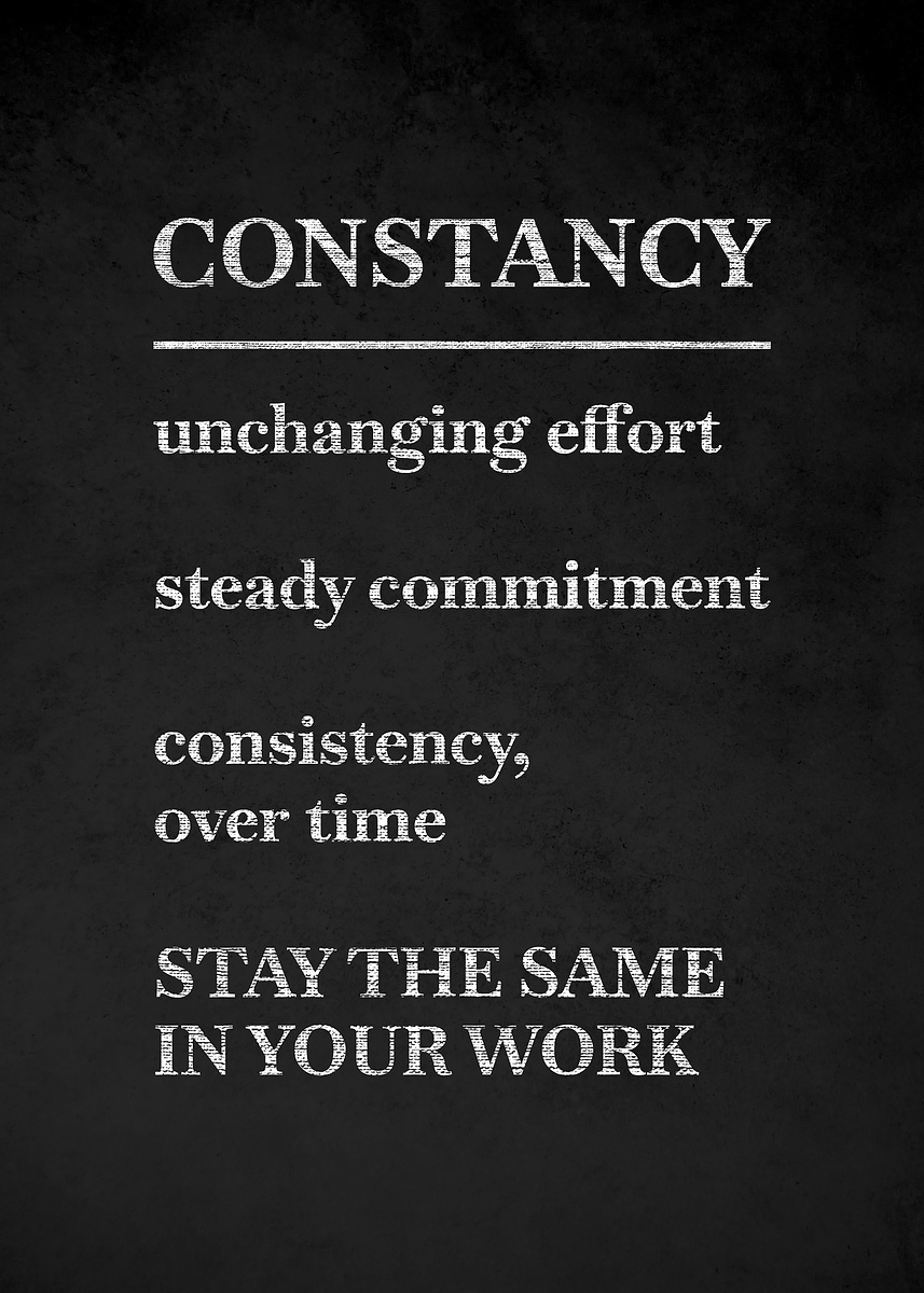 'Constancy Definition Poster' Poster, picture, metal print, paint by ...