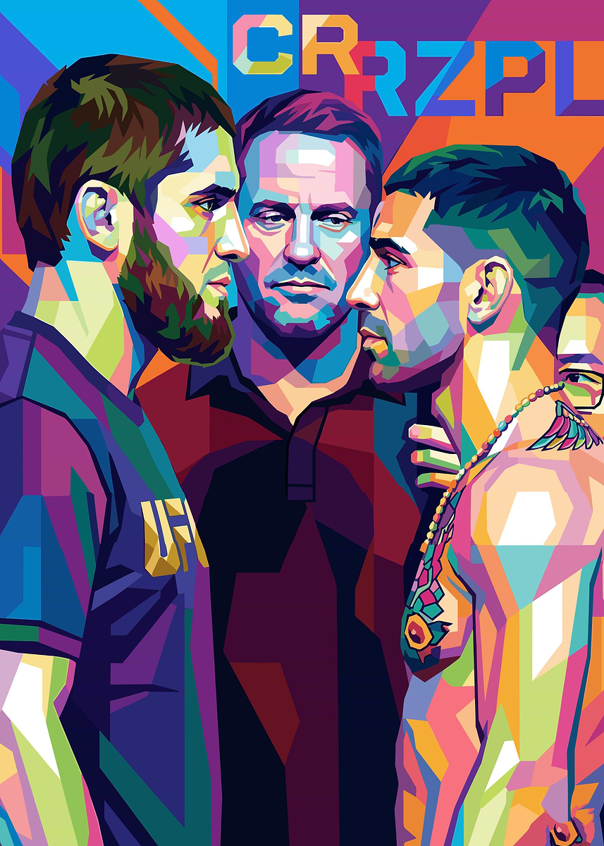 'UFC Fighters Face Off' Poster, picture, metal print, paint by Anak ...