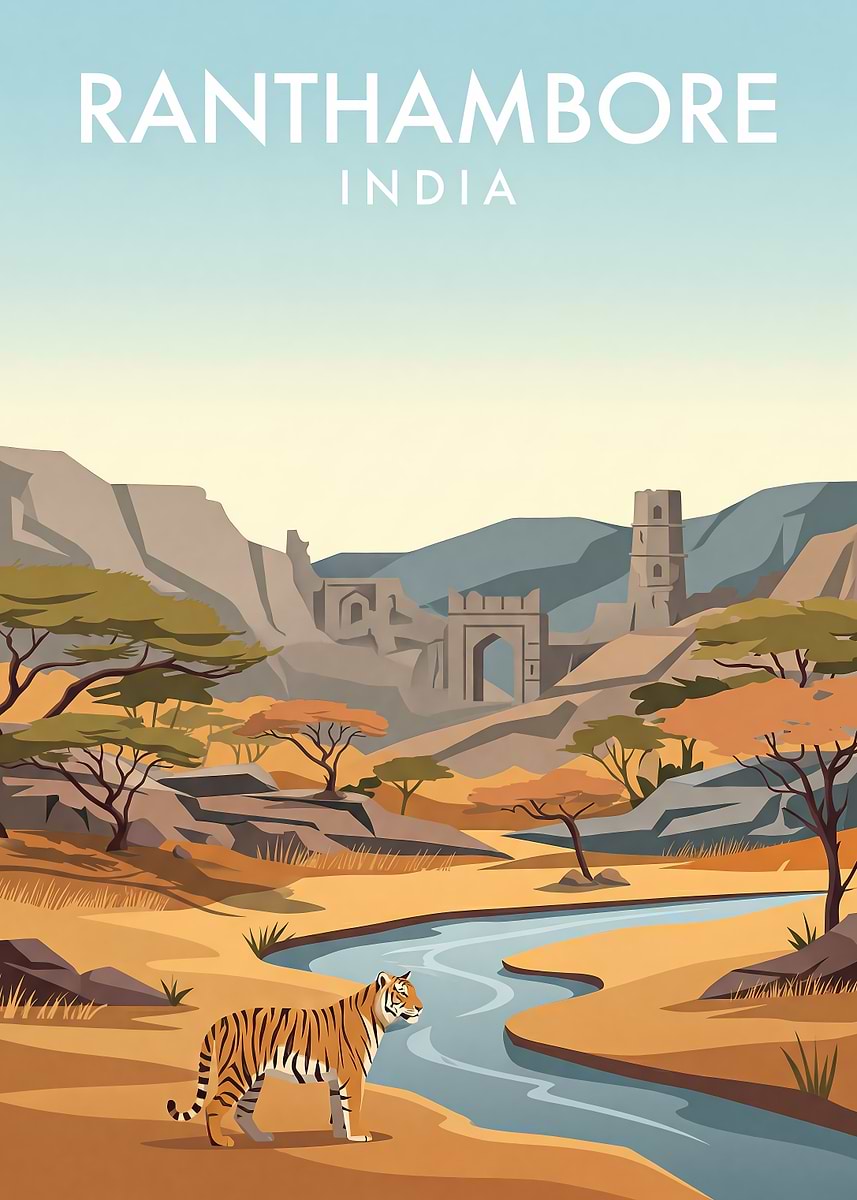 'Ranthambore India ' Poster, picture, metal print, paint by Artevo ...
