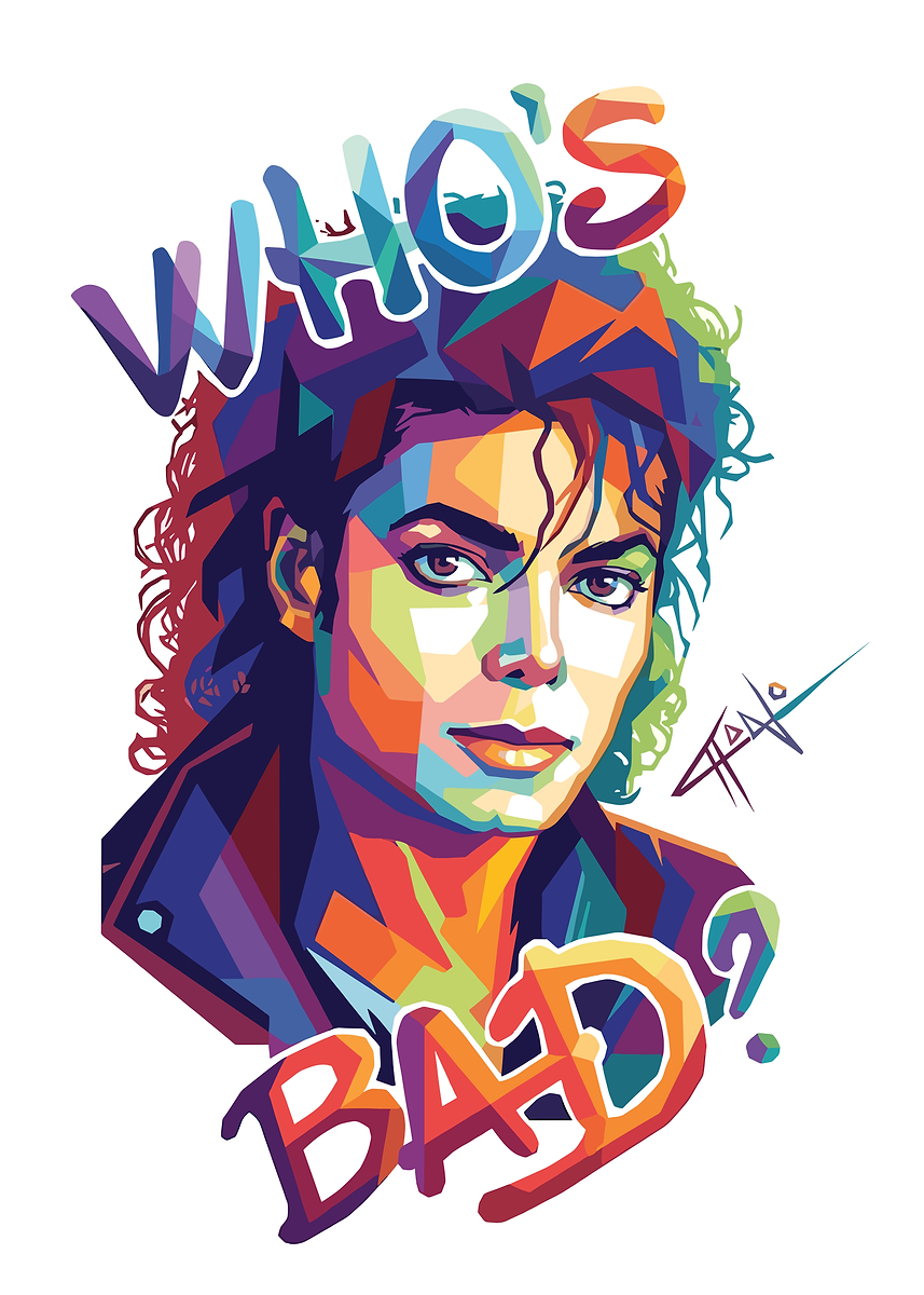 'Michael Jackson 'Who's Bad?' Pop Art' Poster, picture, metal print ...