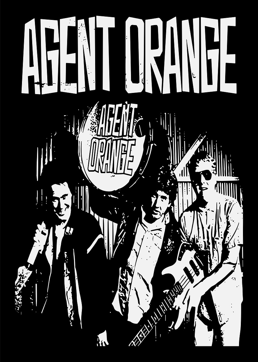 'Agent Orange Band Poster' Poster, picture, metal print, paint by Datu ...