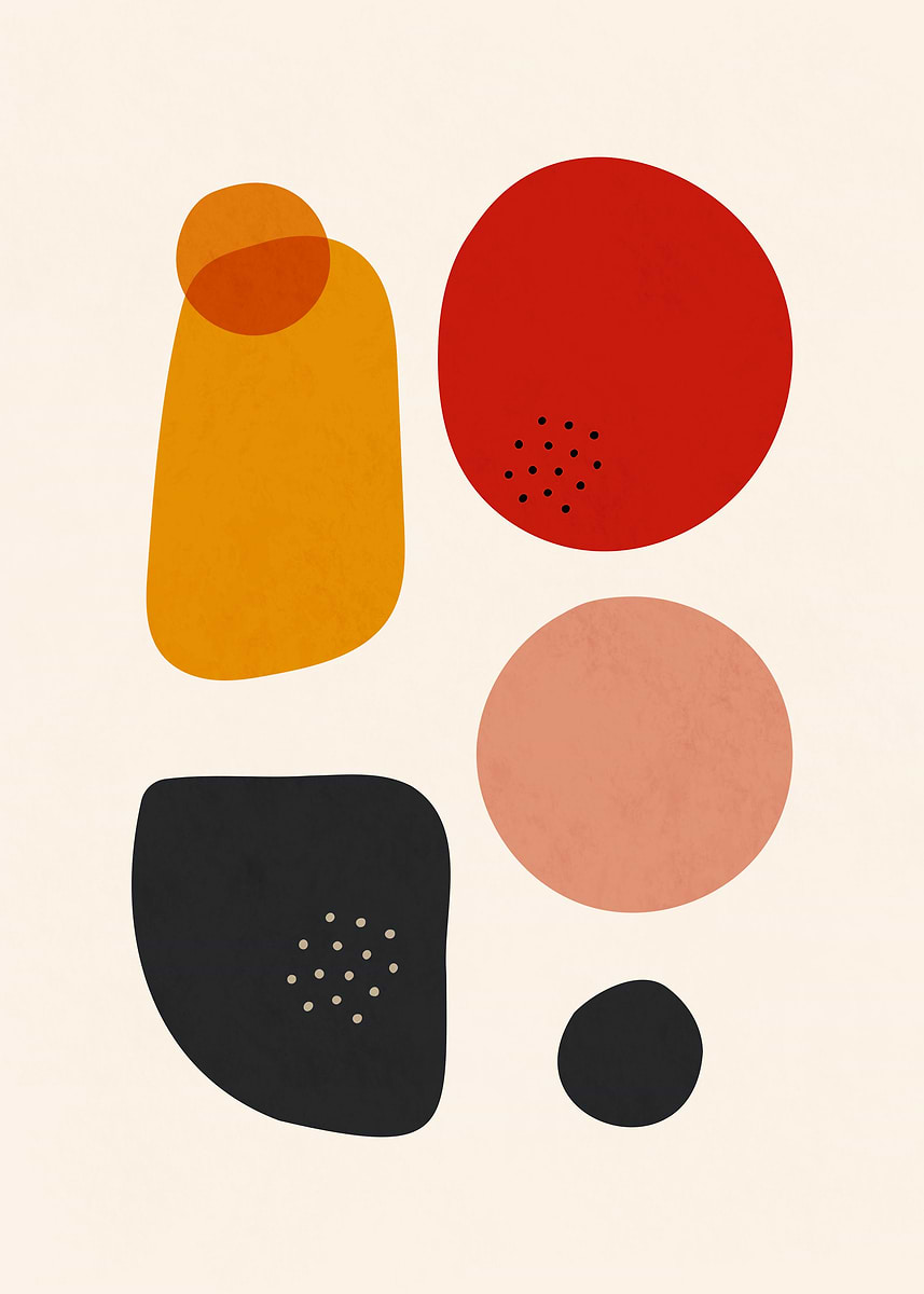'Abstract Geometric Shapes with Texture' Poster, picture, metal print ...