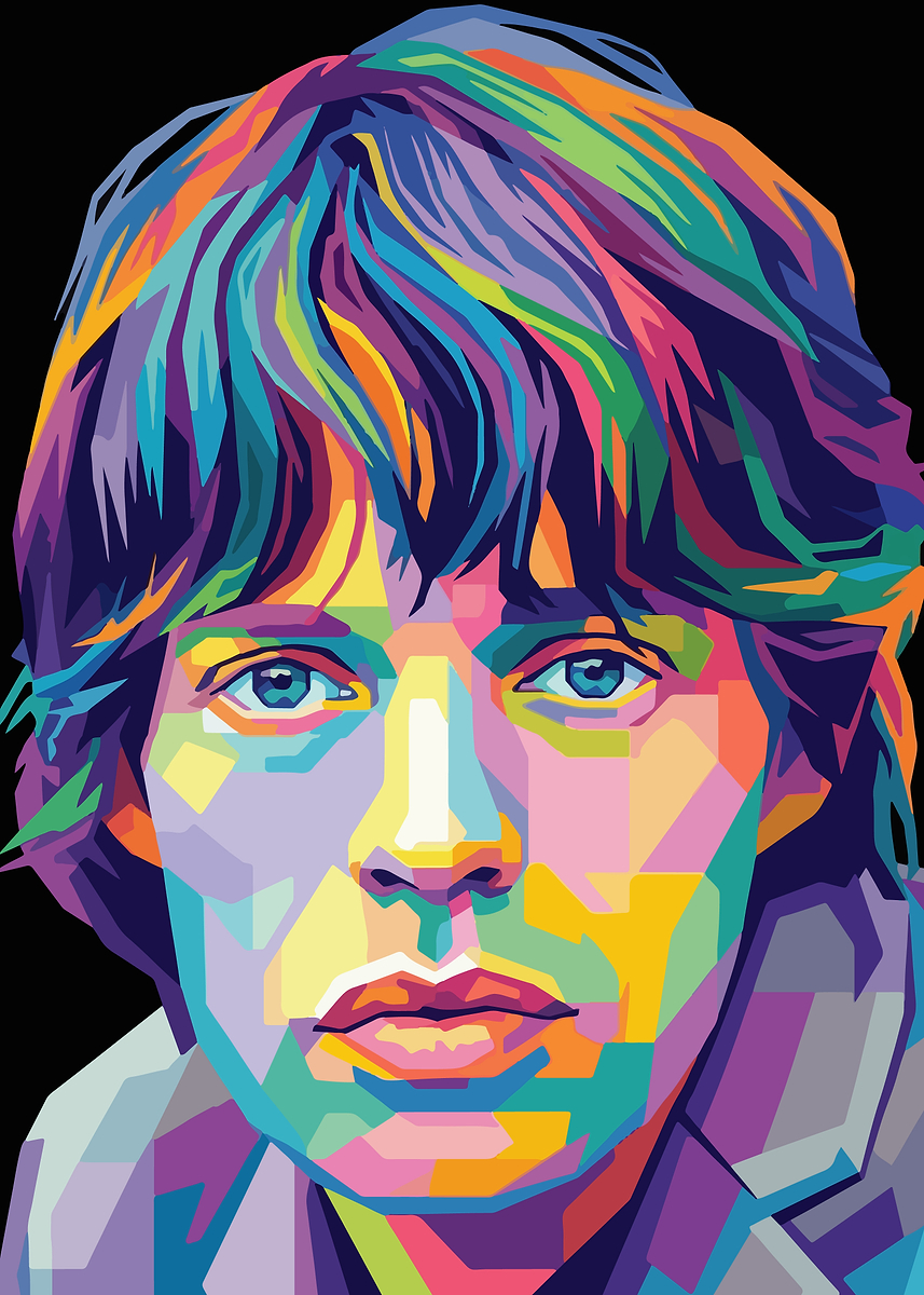 'Mick Jagger Pop Art Portrait' Poster, picture, metal print, paint by ...
