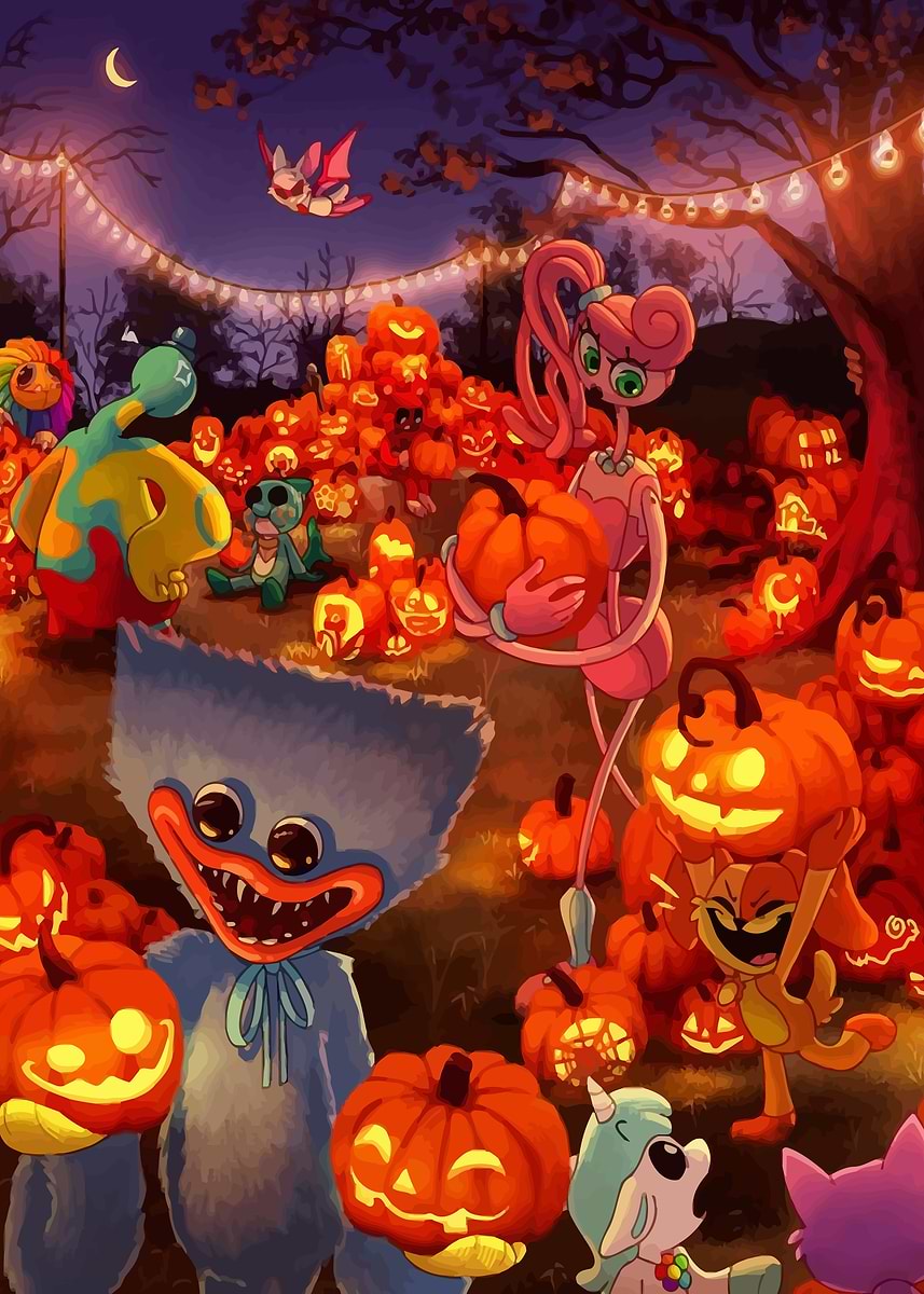 'Poppy Playtime Halloween Pumpkin Patch' Poster, picture, metal print ...