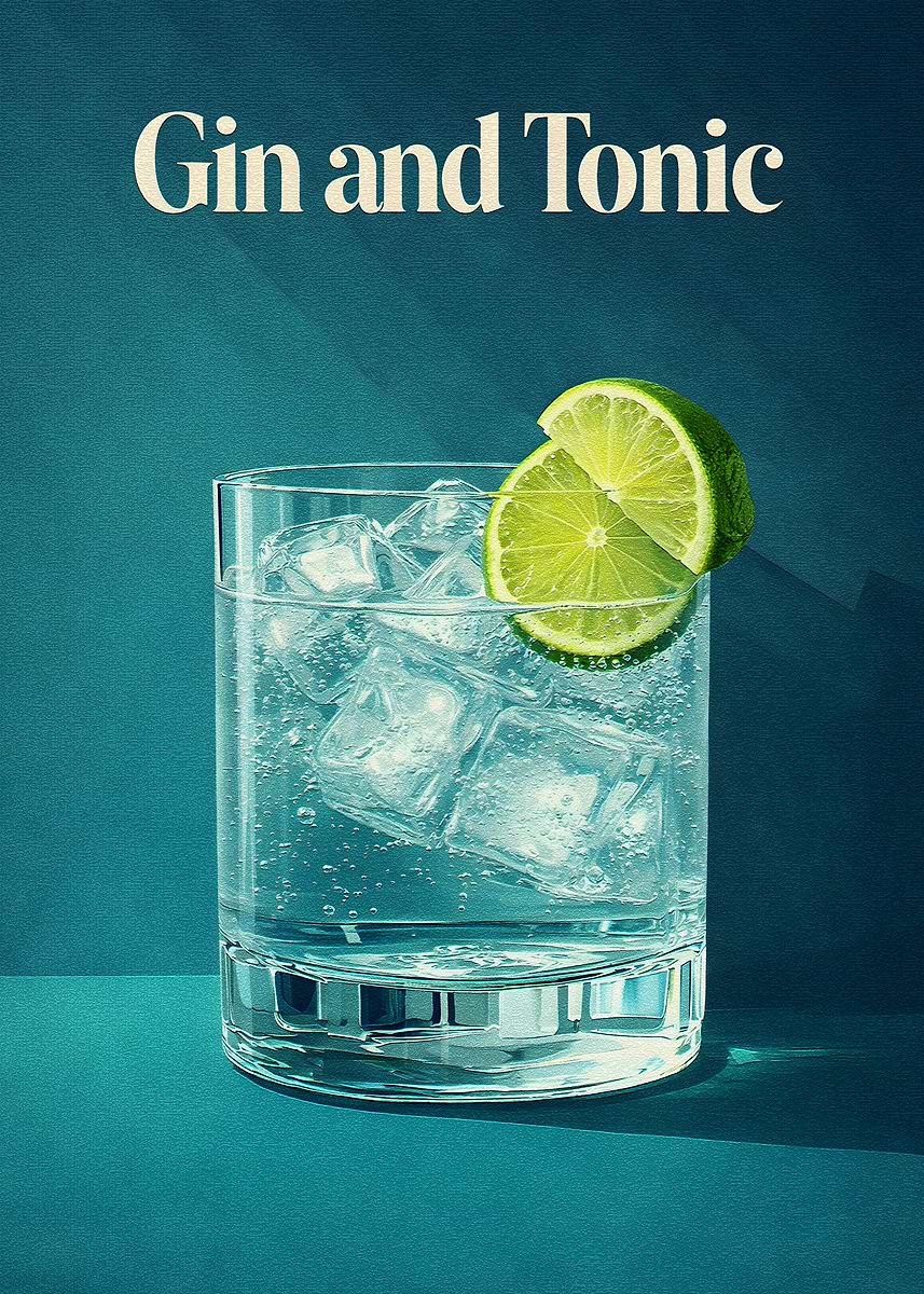 'Gin and Tonic Cocktail' Poster, picture, metal print, paint by Diamond ...