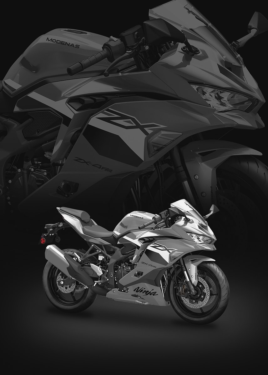 'Modenas Ninja ZX-4RR Motorcycle' Poster, picture, metal print, paint ...