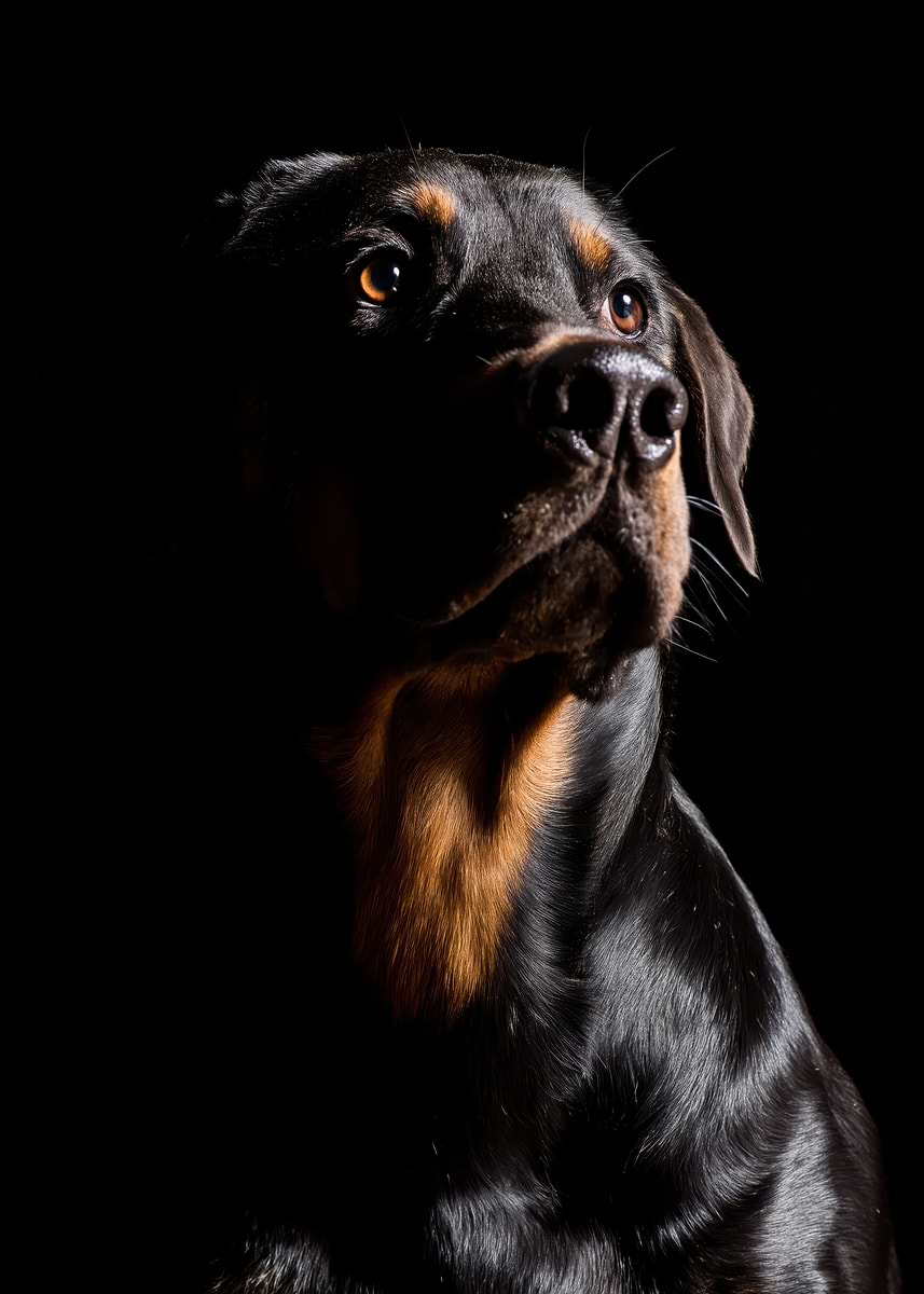 'Rottweiler Portrait' Poster, picture, metal print, paint by Ilyrin ...