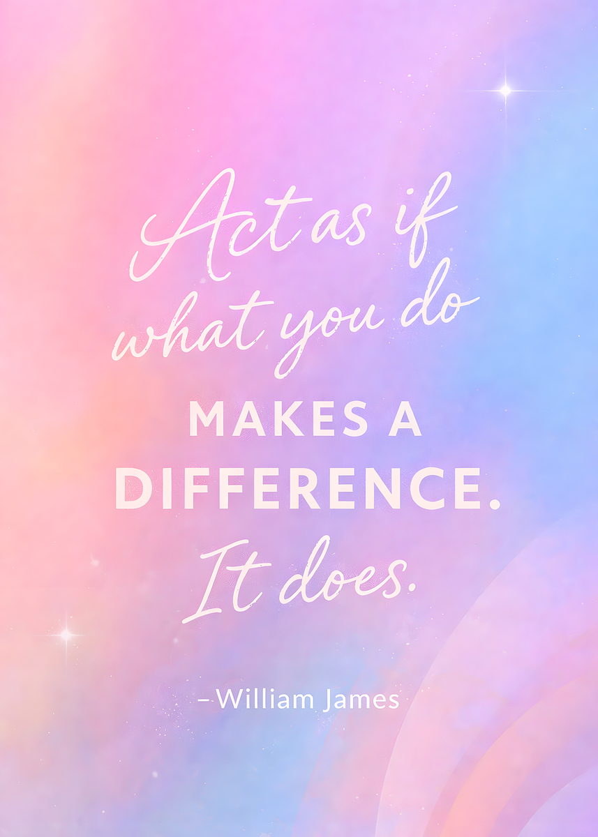'Inspirational Quote on Pastel Background' Poster, picture, metal print ...