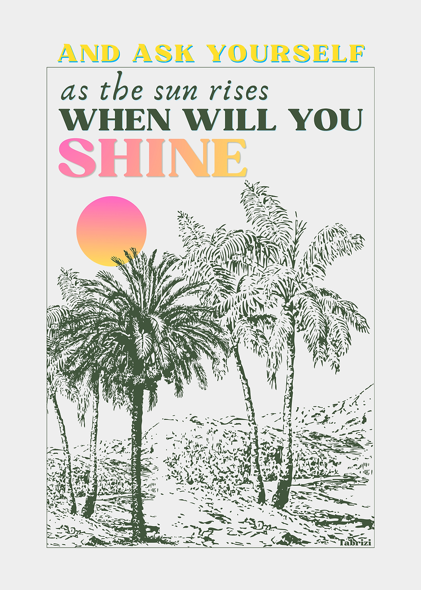 'Inspirational Sufi Quote poetry in modern retro style' Poster, picture ...