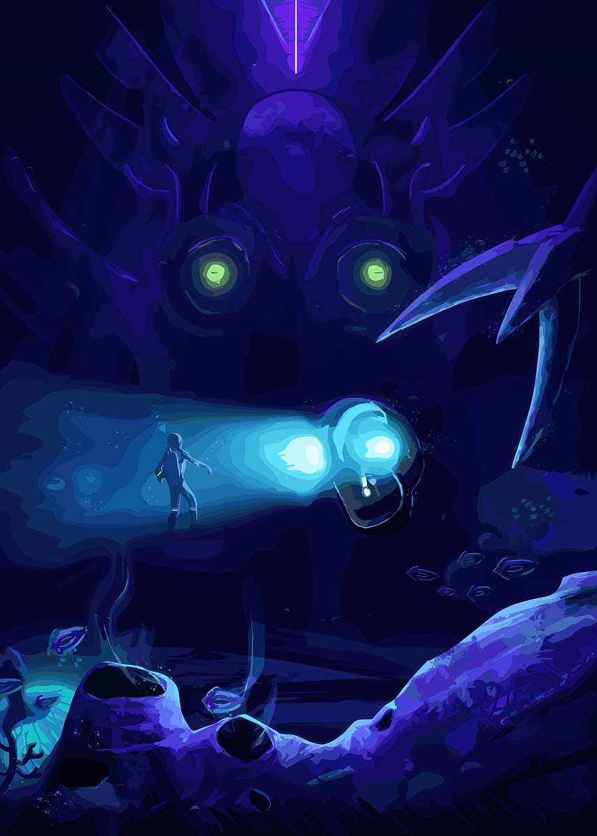 'Deep Sea Encounter' Poster, picture, metal print, paint by Ya Rahman ...