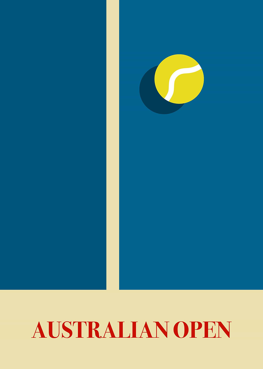 'Australian Open Tennis Ball' Poster, picture, metal print, paint by ...