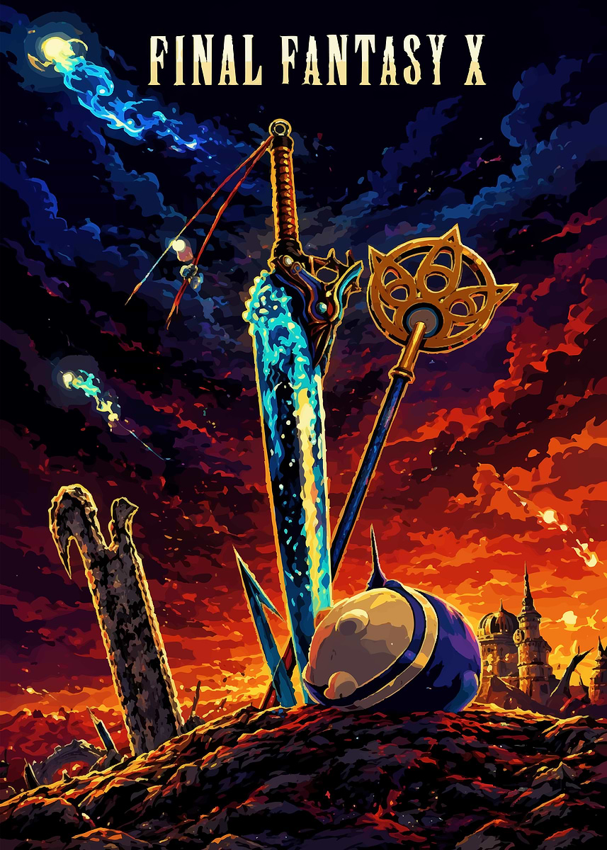 'Final Fantasy X Poster' Poster, picture, metal print, paint by indah ...