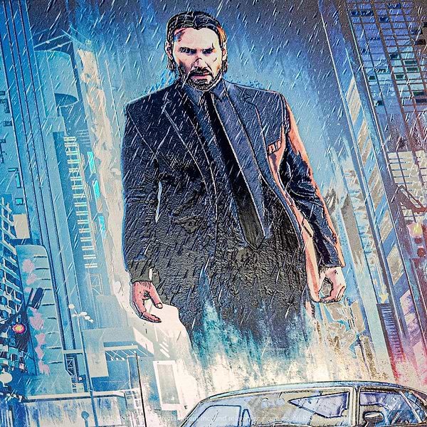 John Wick’s Mustang metal poster - Limited Edition | Displate