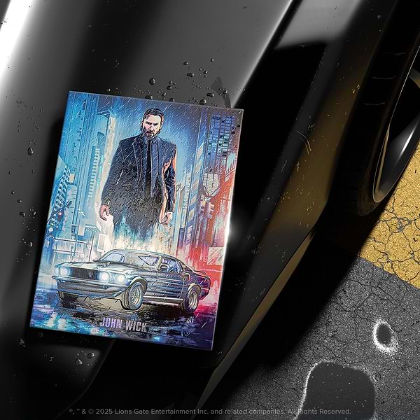 John Wick’s Mustang metal poster - Limited Edition | Displate